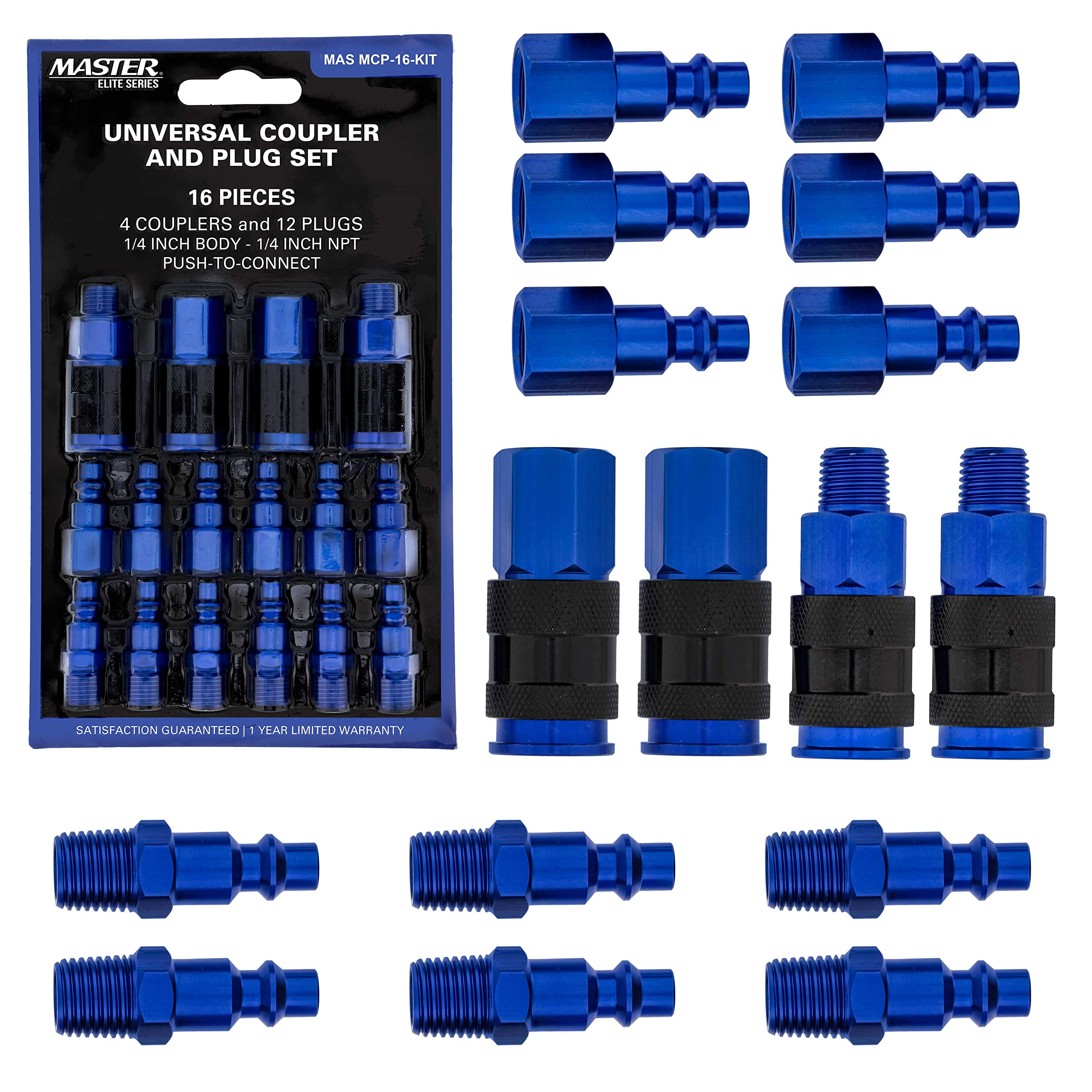 Mua Master Elite Series 16 Piece Air Hose Fittings Set Kit - 4 ...