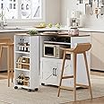 Amazon.com: IRONCK Kitchen Island with Storage and Power Outlet ...