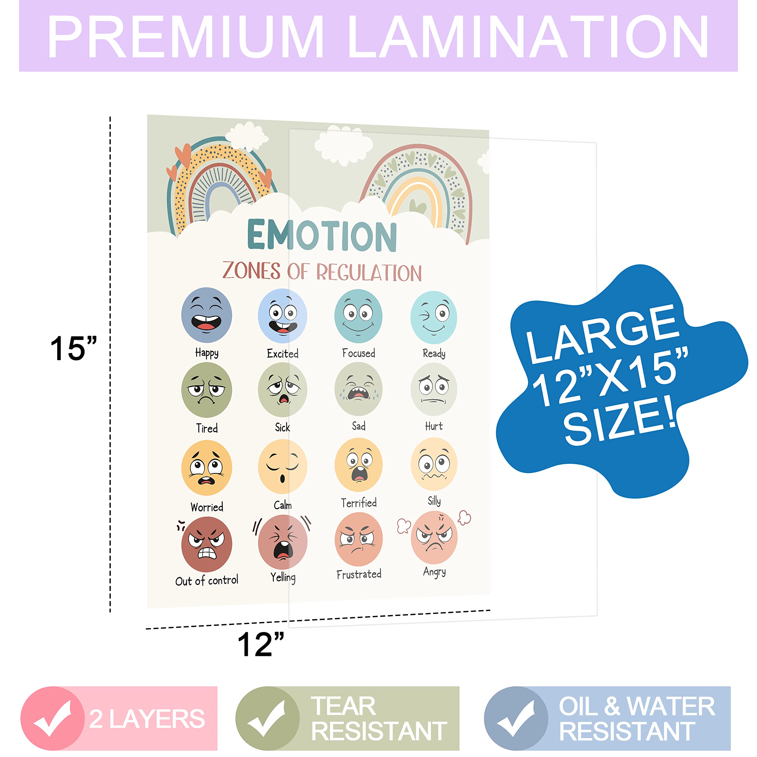 Mua 9 Calming Corner Mental Health Posters (12"x15"), Feelings Chart ...