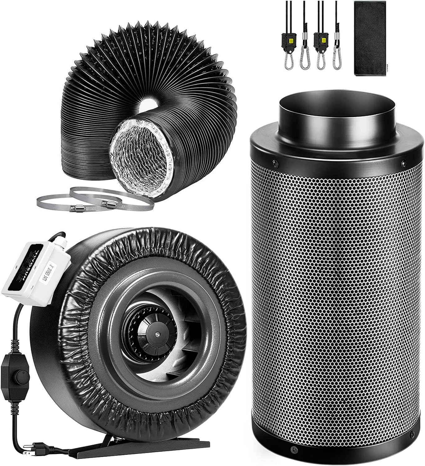 Mua VIVOSUN Grow Tent Ventilation System Kit: 4 Inch 203 CFM Inline Fan ...