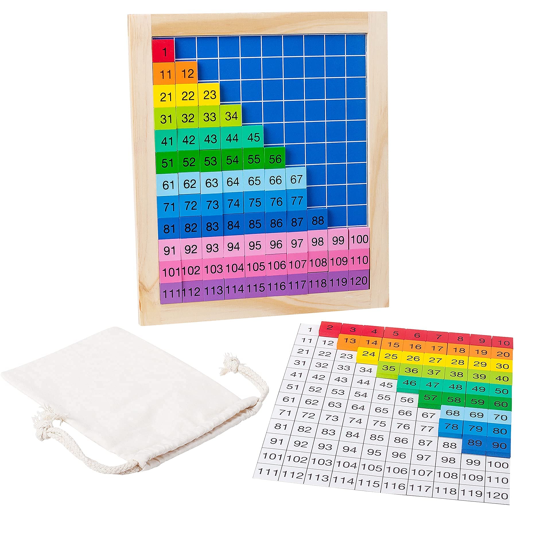Mua Montessori Hundred Board 1-120 / Montessori Multiplication Board ...
