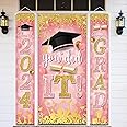 Amazon.com: Pink Class of 2024 Graduation Banner Congrats Grad Porch ...