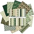 Amazon.com: 12x12 Scrapbook Paper, 24 Sheets/24 Designs Vintage Green ...