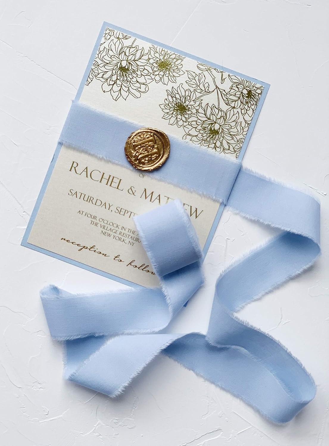 Amazon.com: Light blue ribbon 1/2" 1" 2" 3 inch wide 5yd cotton Frayed ...