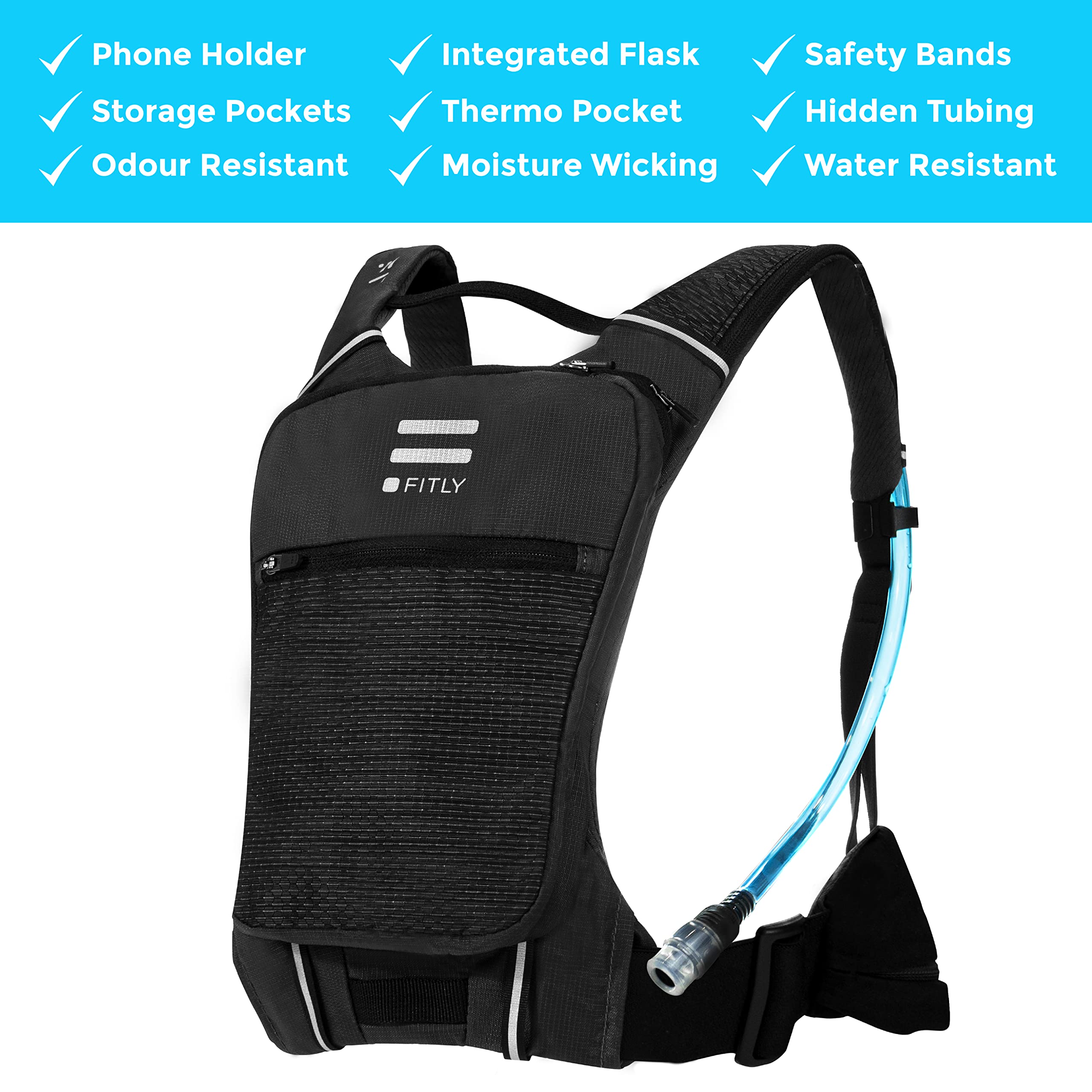 Mua FITLY Sub90 Running Hydration Vest - Fitness Backpack with Phone ...