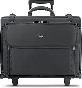 Amazon.com | Solo Lincoln Hard Sided Rolling Catalog Case, Black ...