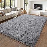 Amazon.com: Dssimo Super Fluffy Rug for Bedroom, 6x9 Feet, Modern Shag ...