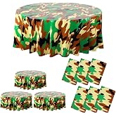Amazon.com: 5 Pack Premium Camo Plastic Tablecloth - 108 x 54 in. Army ...