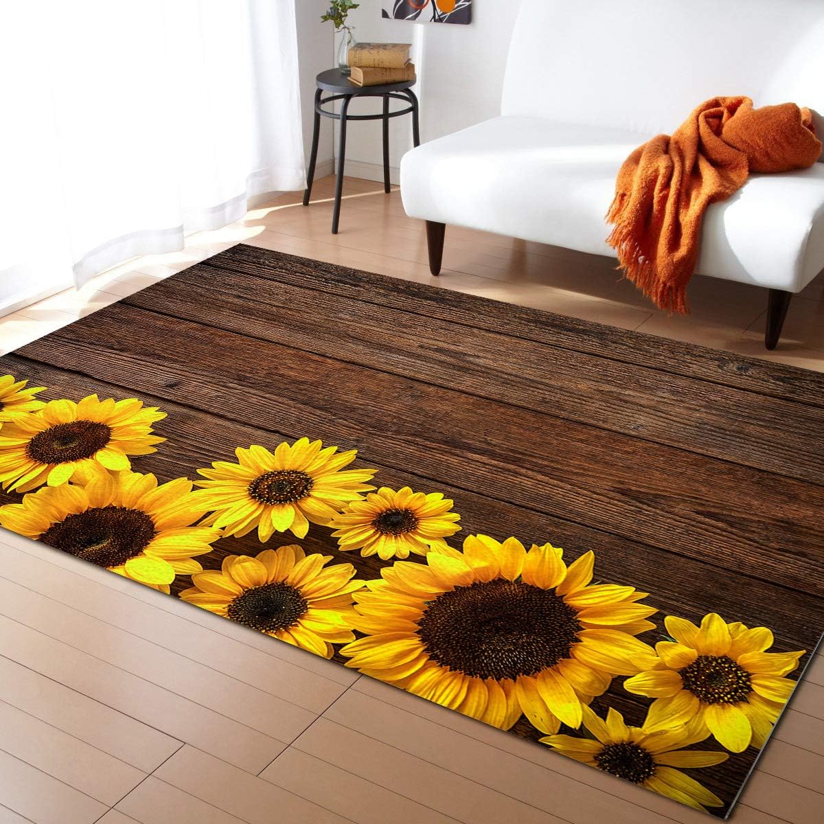 Amazon.com : ARTSHOWING Sunflower Super Large Area Rug 2'7" x 5' Indoor ...