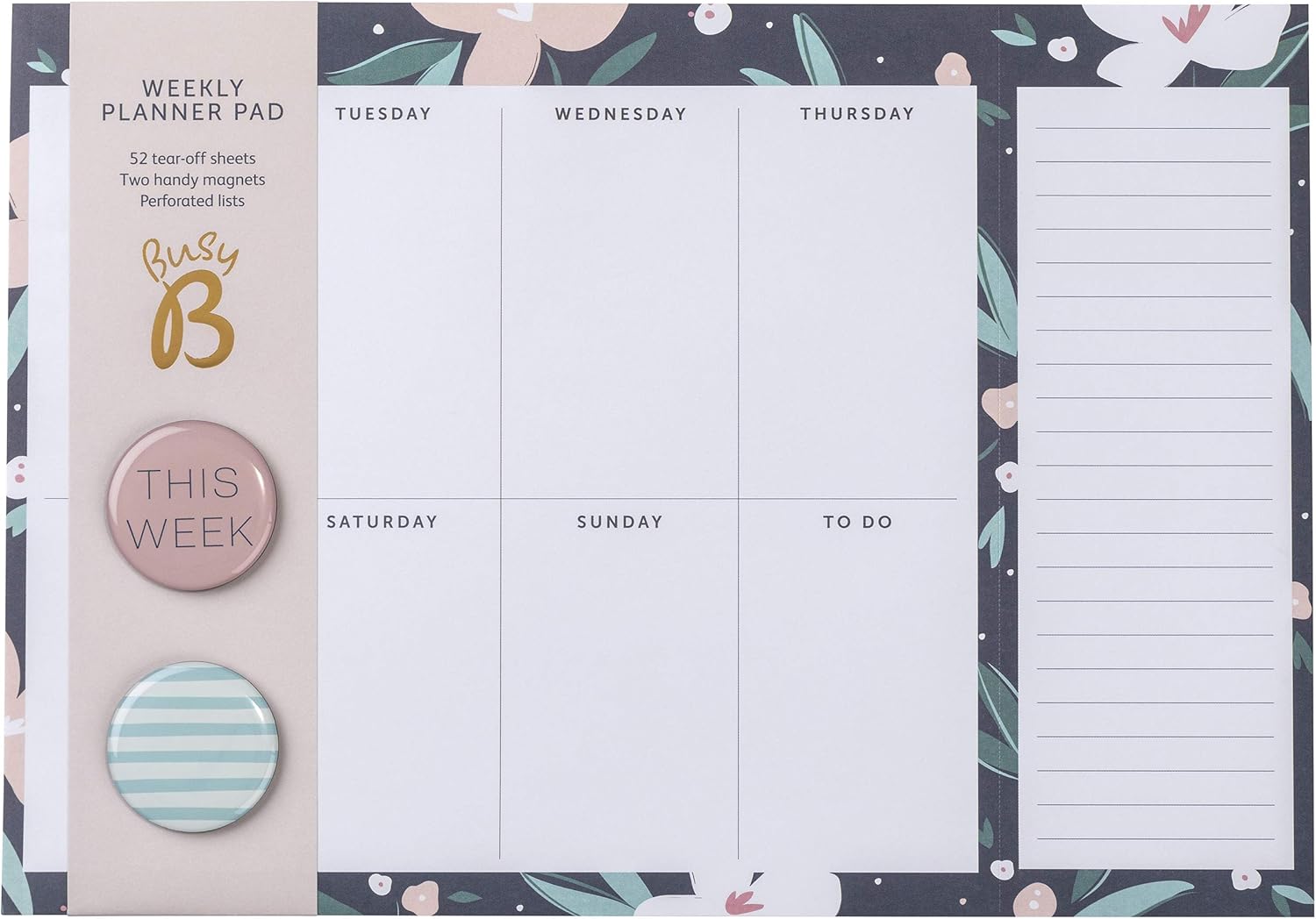 Planner Notebook Busy B Weekly Planner Pad - 52 Sheets With 2 Magnets ...