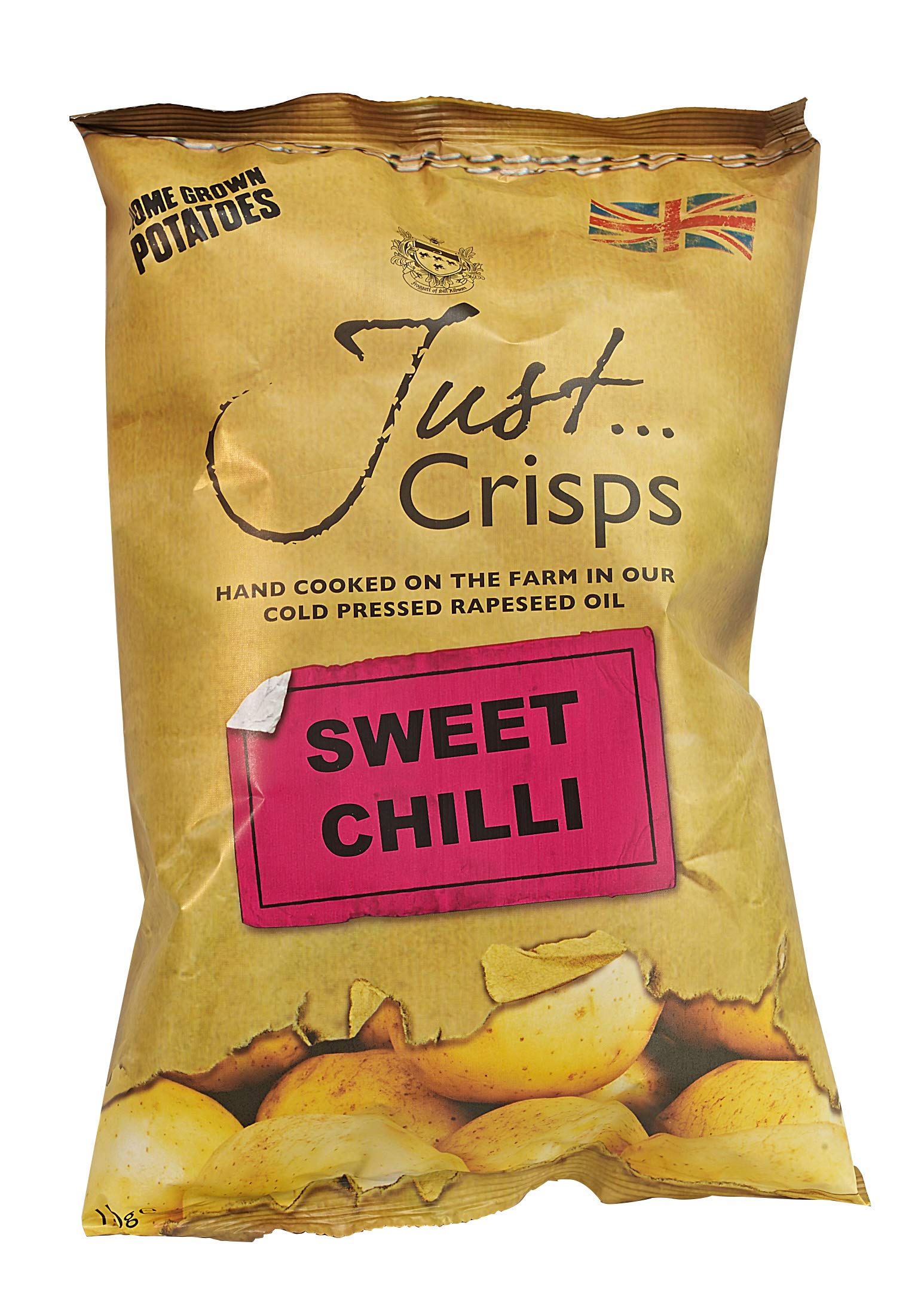 Just Crisps Sweet Chilli - The Only 100% British Potato Crisp, 150g ...