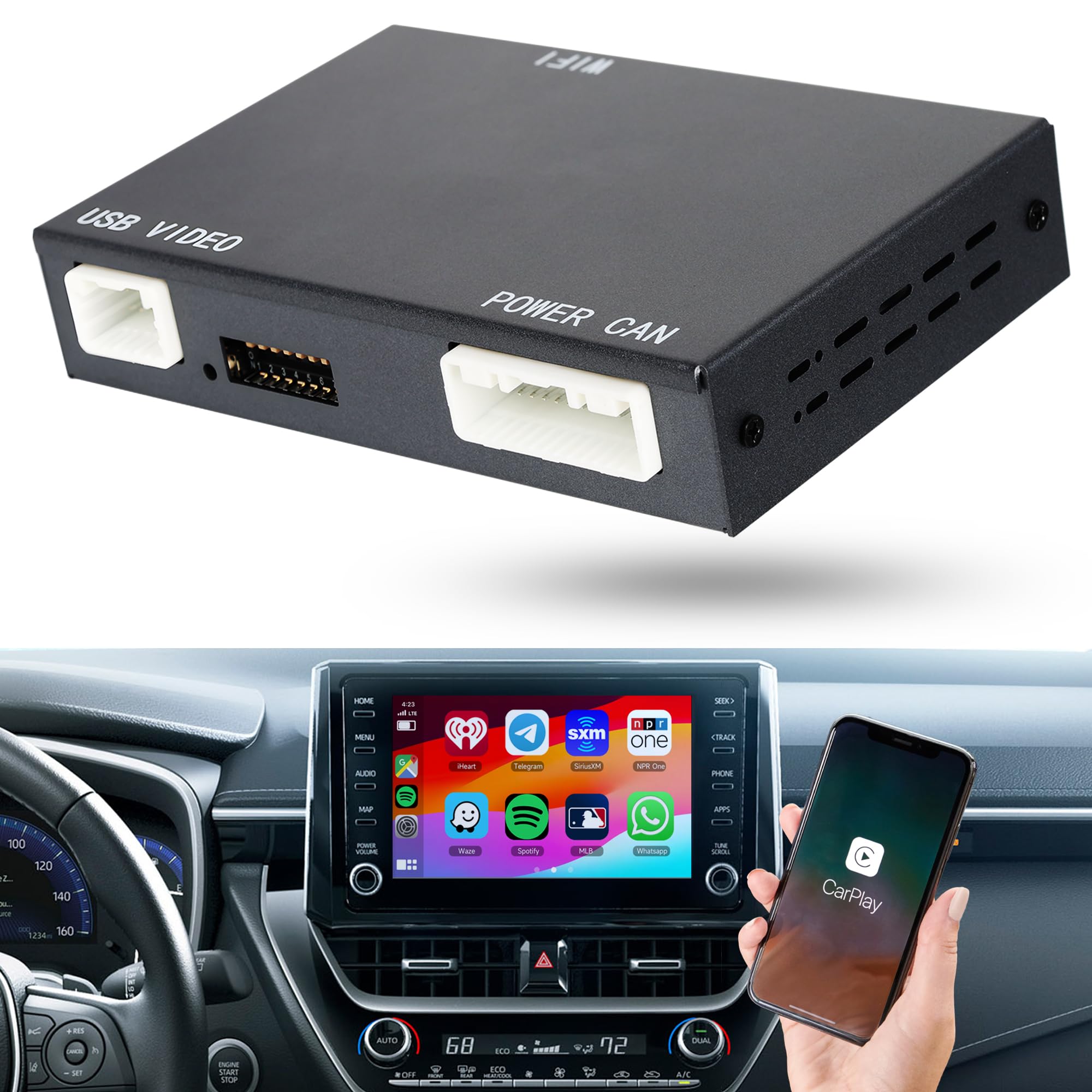 Rimoody Wireless Carplay Android Auto Adapter for Toyota with Entune2.0 ...