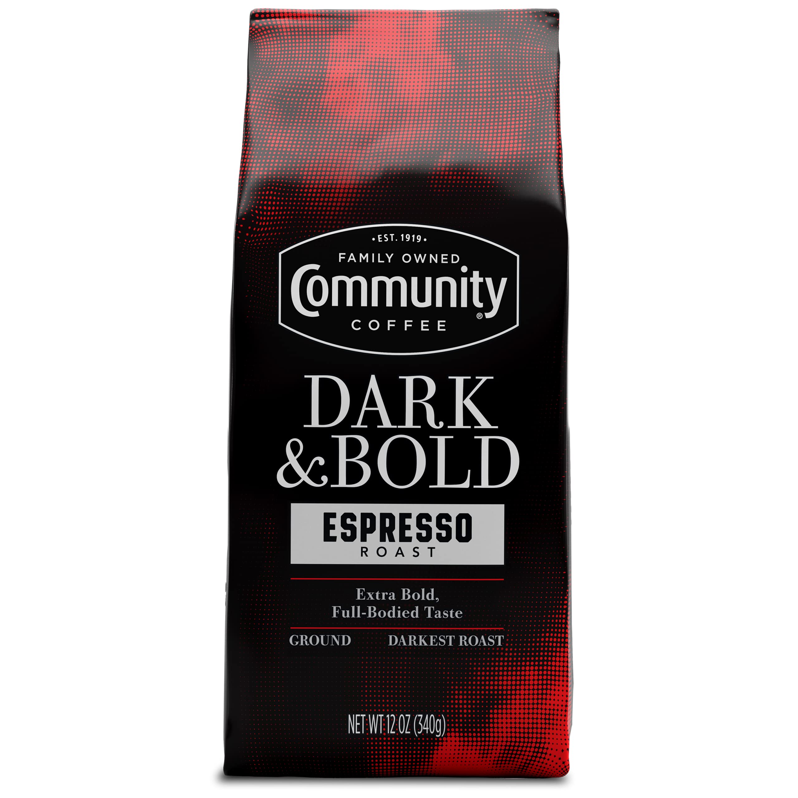 Community Coffee Dark & Bold Espresso Roast, Extra Dark Roast Ground ...