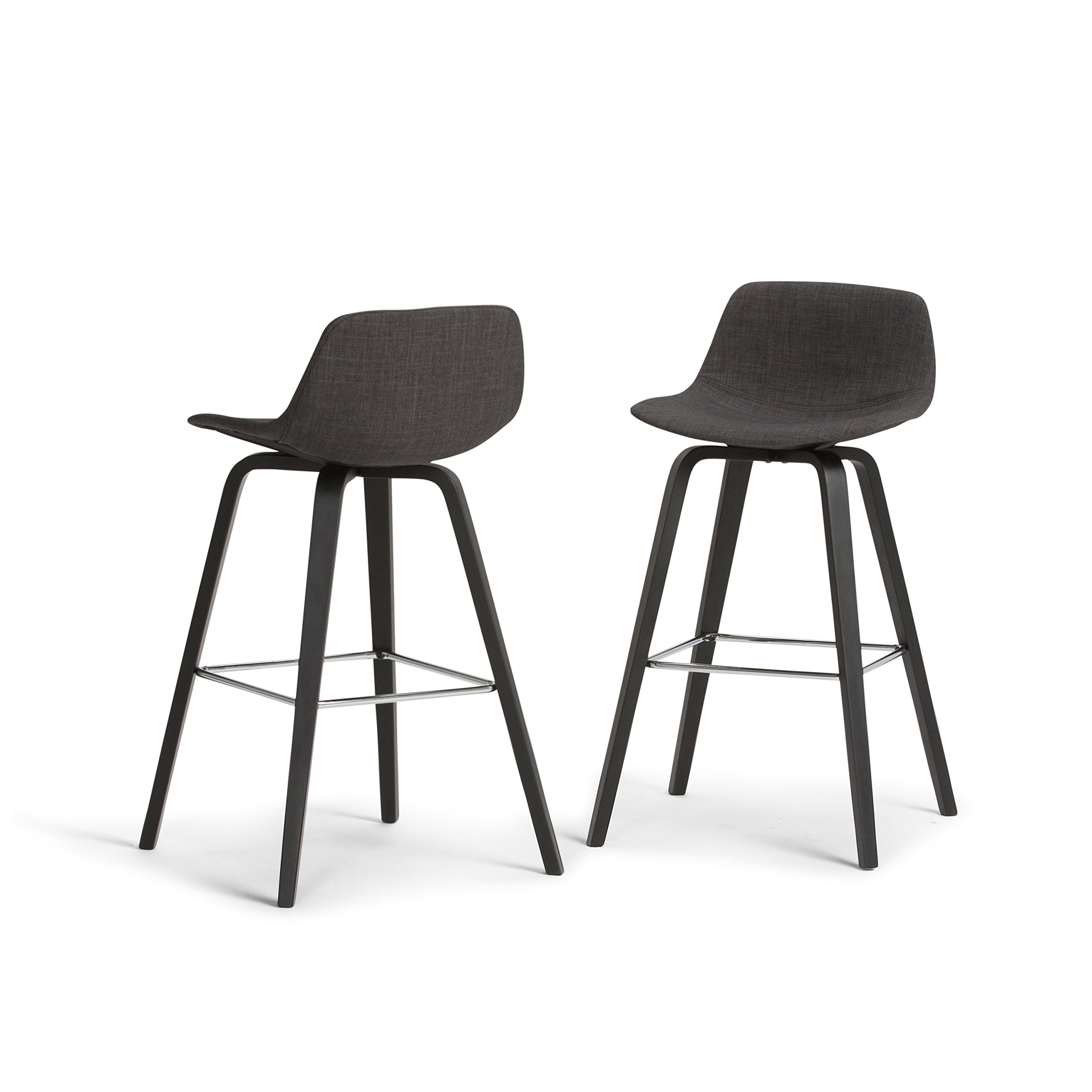 Simpli Home AXCRAN30B-G Randolph Mid Century Modern Bentwood Counter ...