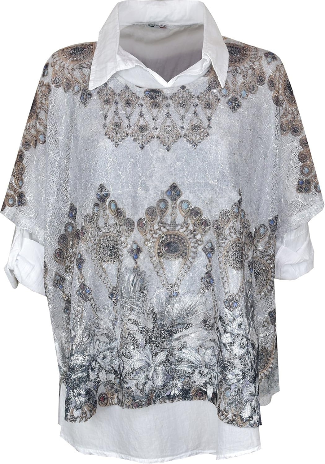 Womens Ladies Summer Tops Pure Cotton Knitted Style Italian Top (One ...