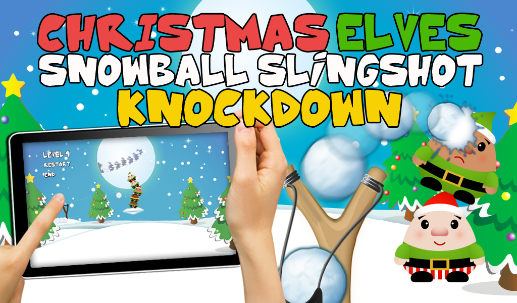 Christmas Elf Slingshot Snowball Knockdown Kids Game (Kindle Tablet ...