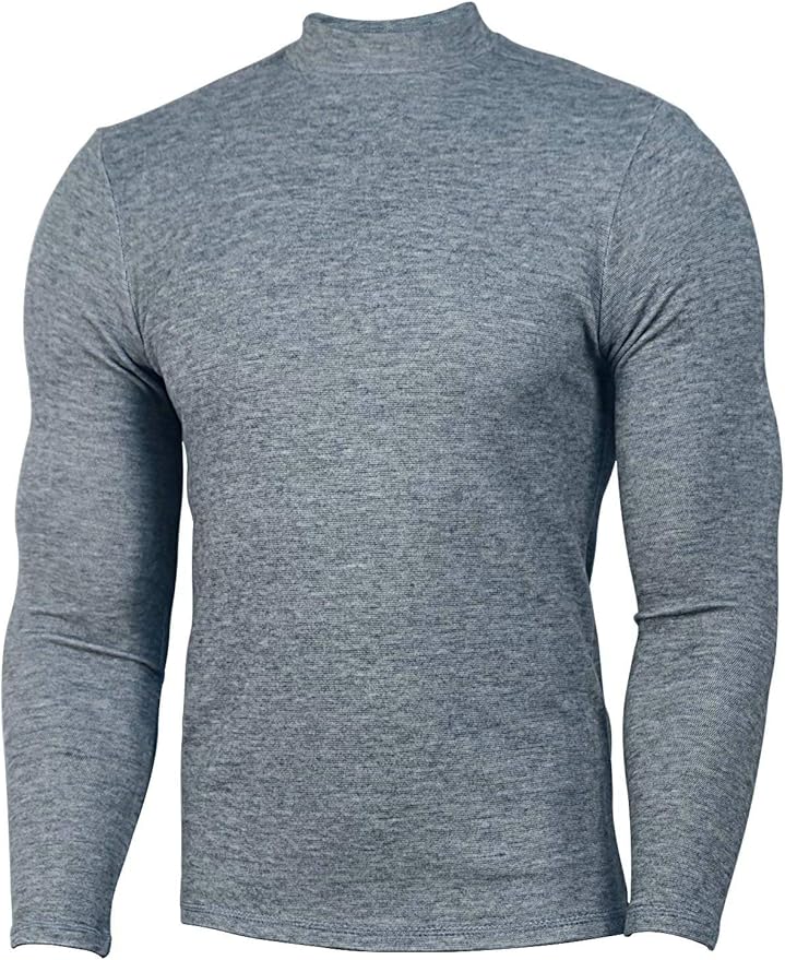Mock Neck Thermal Shirt Men Long Sleeve Base Layer: Amazon.ca: Clothing ...