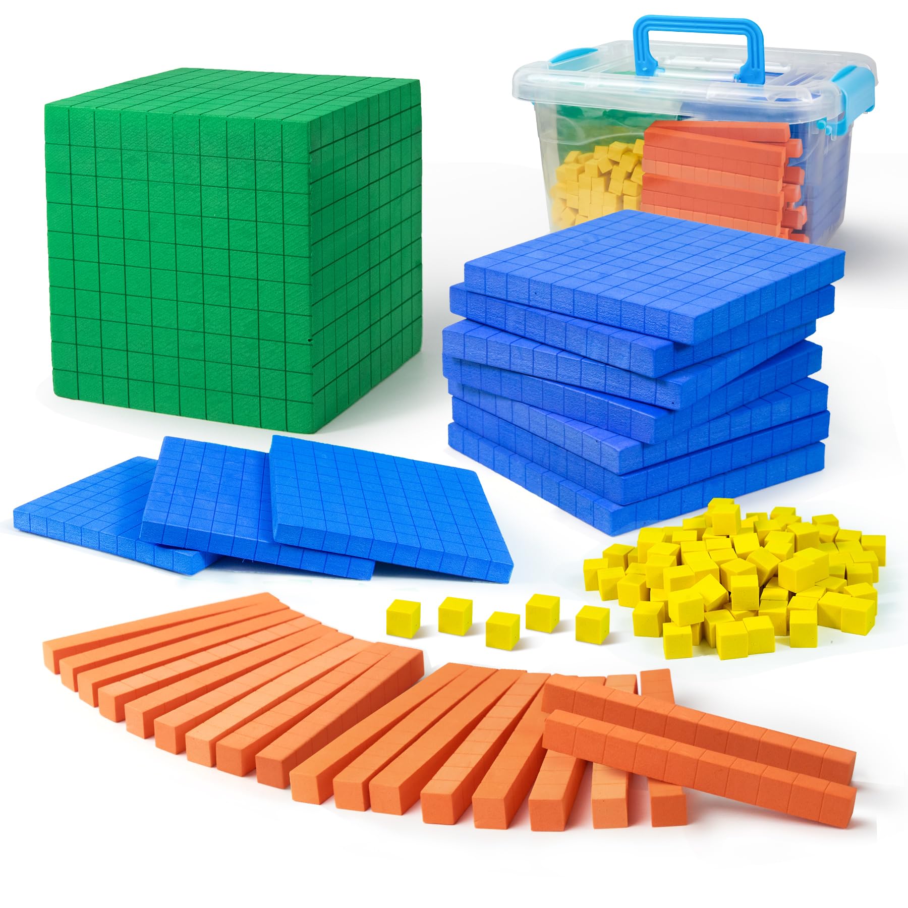 Mua Foam Base Ten Set for Math 131 PCS Place Value Blocks,Counting ...