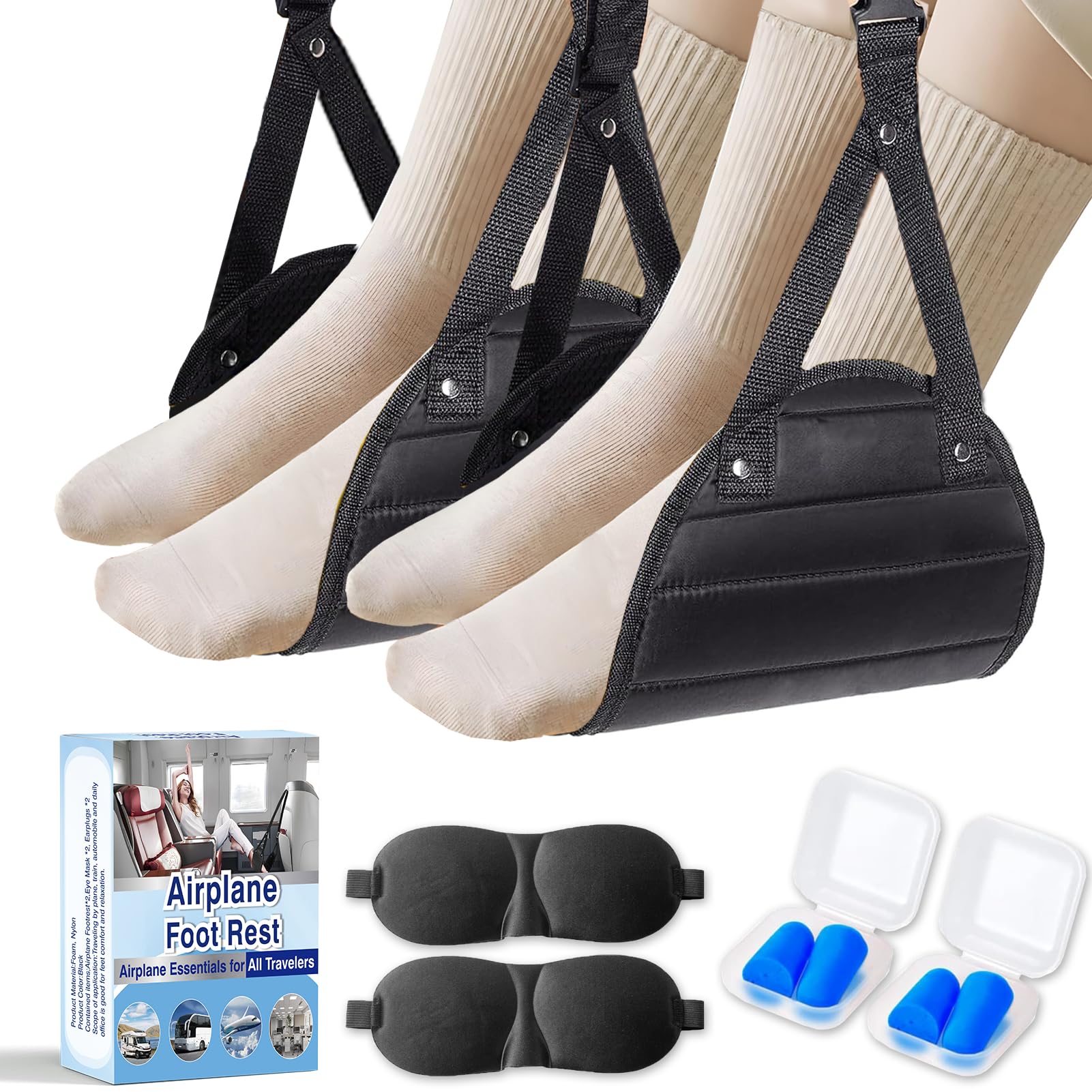 Airplane Foot Rest,Portable Foot Hammock for Plane Travel,Footrest for ...