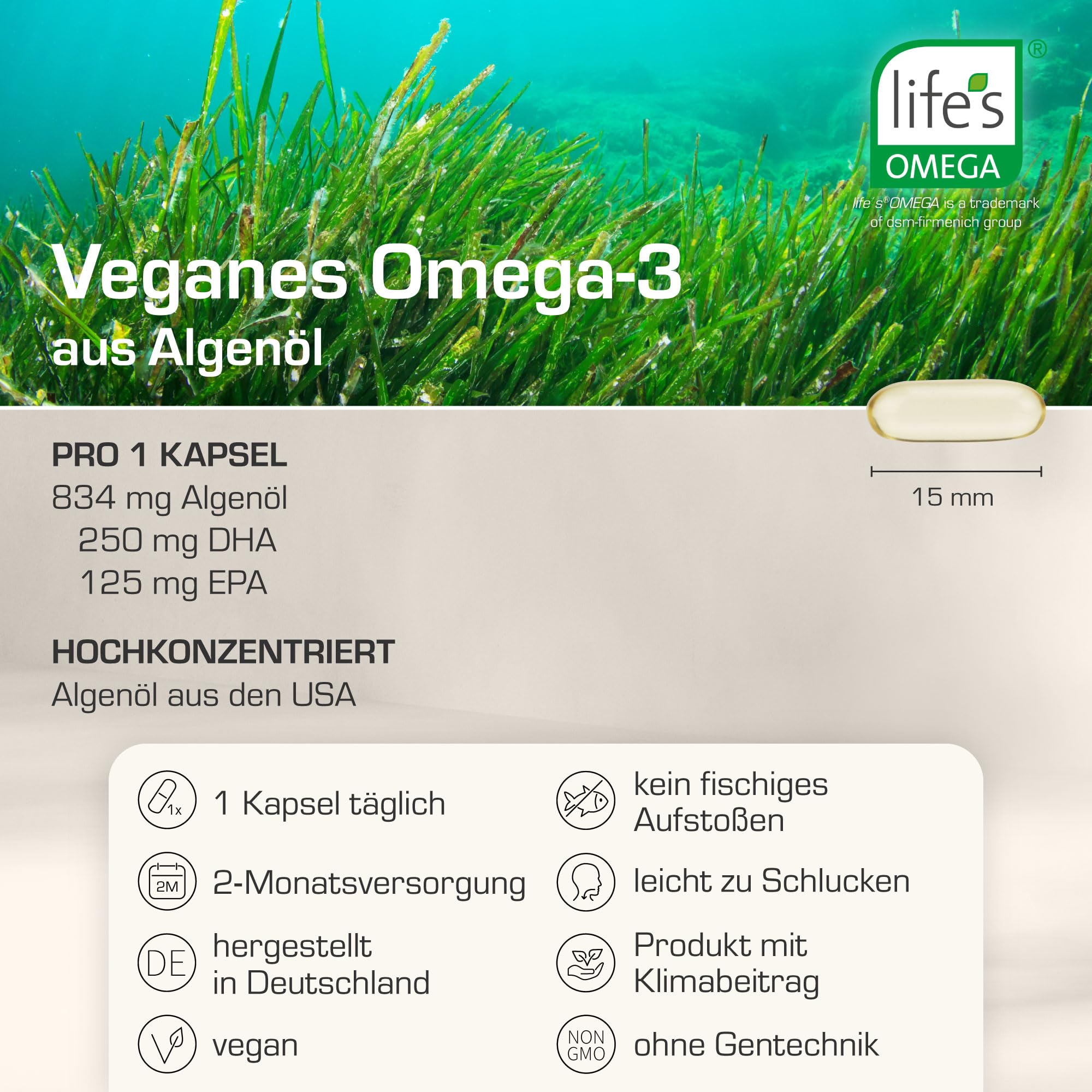 Mua Omega-3 Algae Oil, Vegan, Only 1 Capsule Daily, Two-Month Supply ...