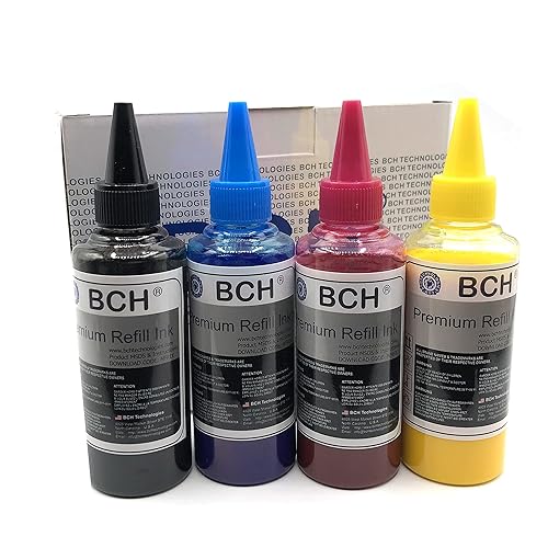 BCH Premium DTF Ink – 400ml Black, Cyan, Magenta, Yellow – Direct to ...