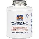 ITW Devcon 80632 Permatex Thread Sealant with PTFE, 4 oz Can, White ...
