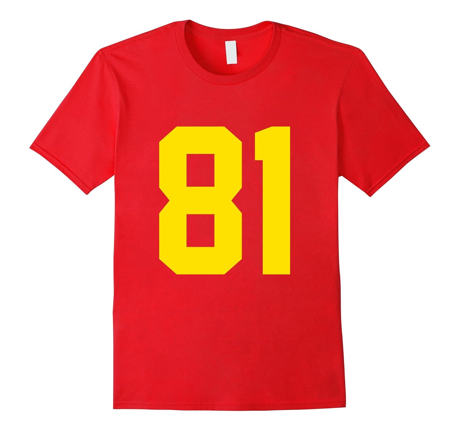 Player Number 81 Yellow Number #81 T-shirt Sport-4LVS – 4loveshirt