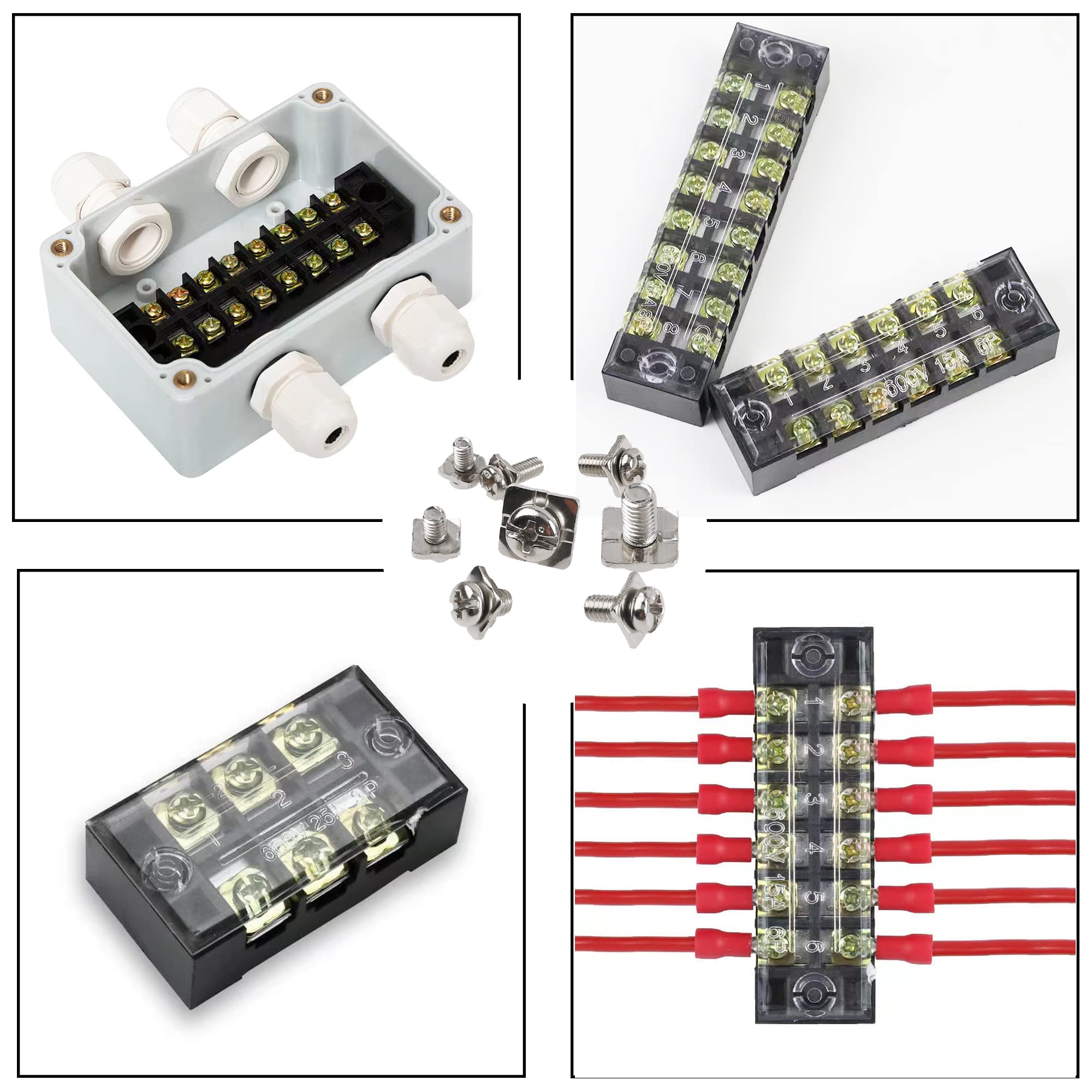 Mua Rrina 160Pcs M3 M3.5 M4 M5 Terminal Block Screws Assortment Kit ...