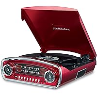 Amazon.com: Studebaker 3-Speed Pitch Control Turntable with Bluetooth ...