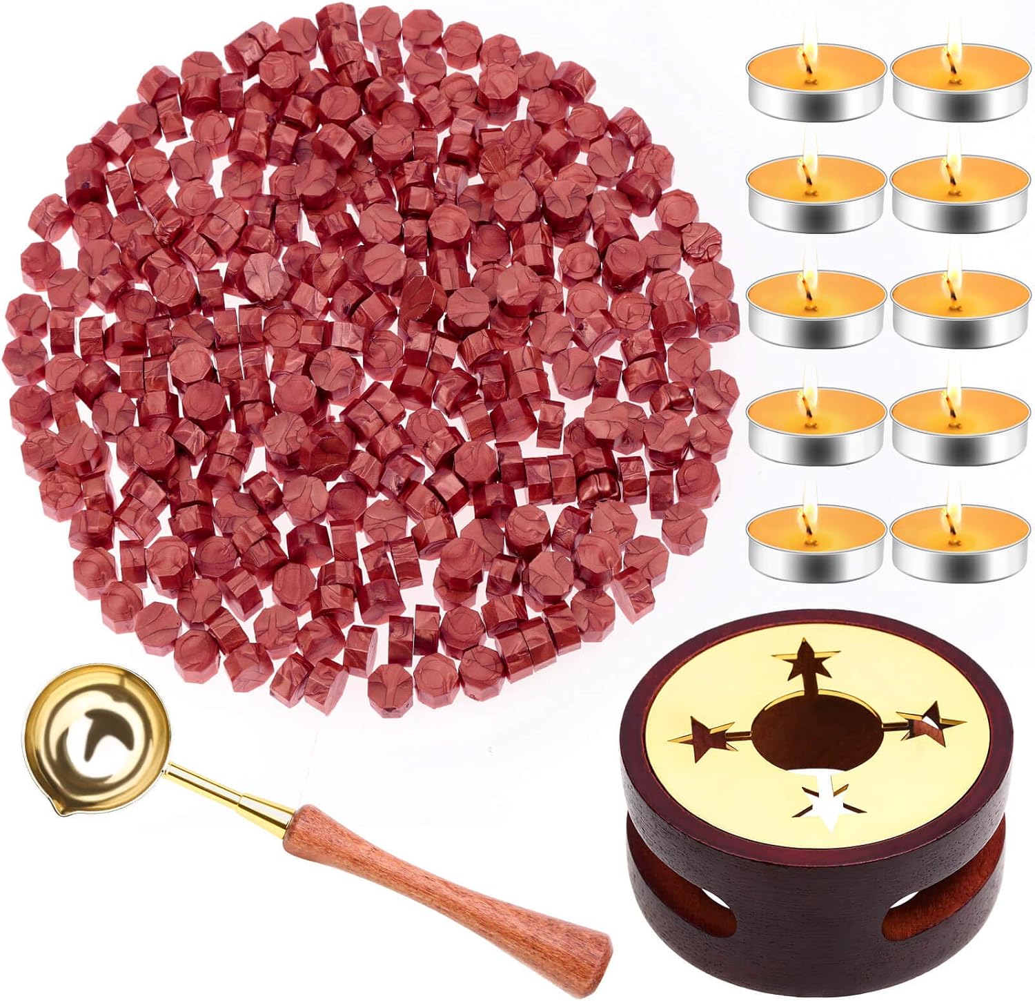 Amazon.com: Red Wax for Letters Stamp Seals, Paxcoo 312pcs Stamp Wax ...