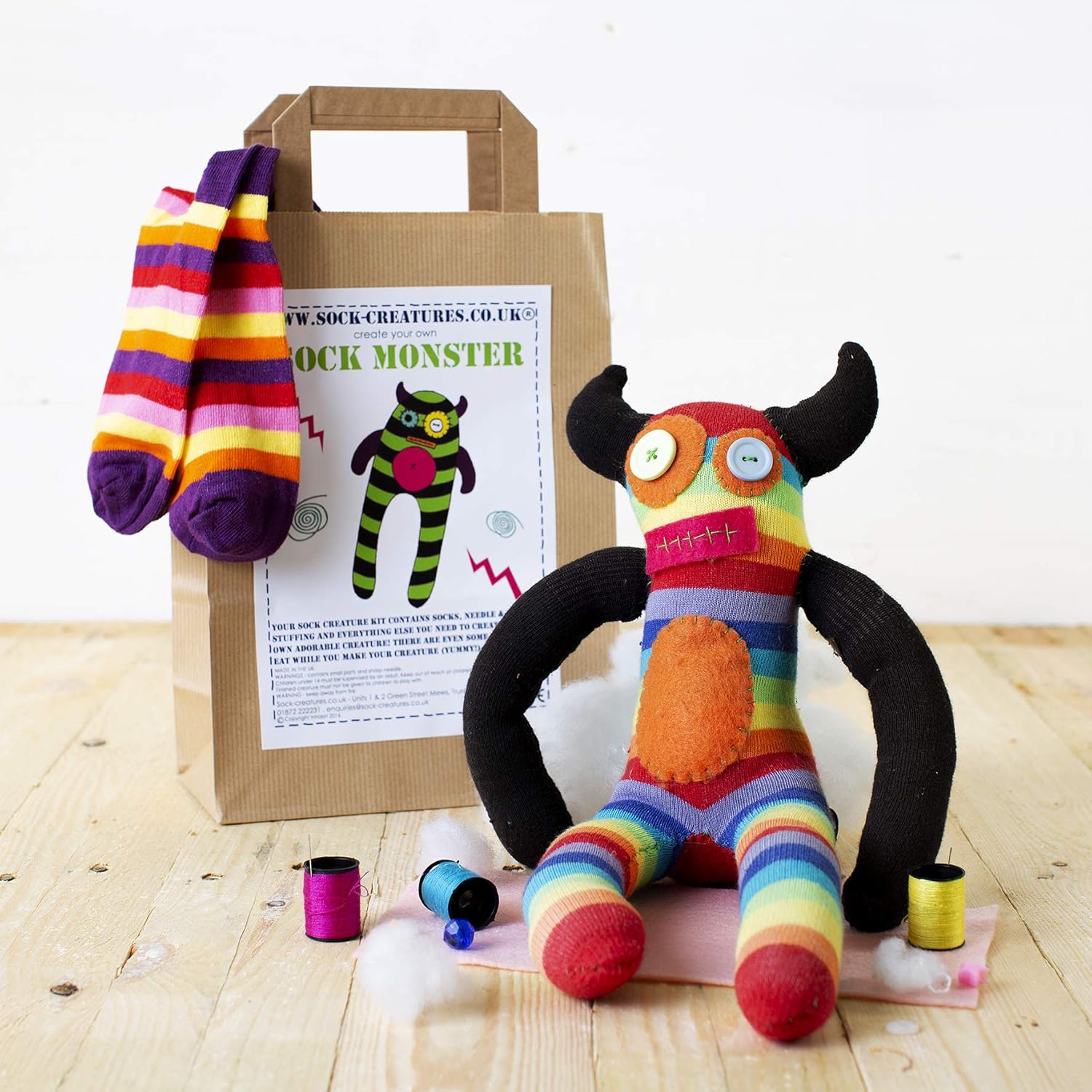 Sock Monster Craft Kit | Sock Creatures | Sewing kit | Craft kit for ...