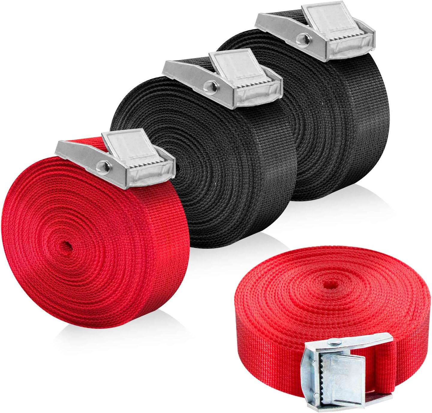 Waycreat Lashing Straps Tie Down Straps Tension Belt 4 Pieces Lashing ...