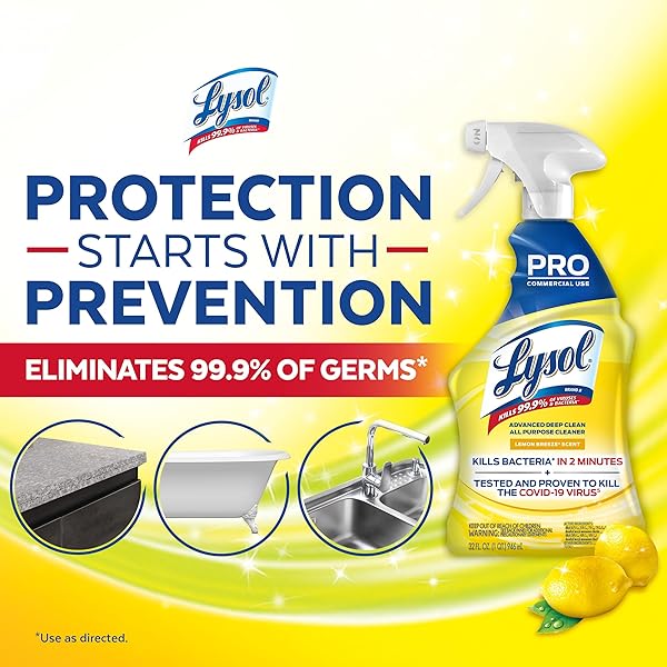 LYSOL PRO ALL-PURPOSE CLEANER, ADVANCED DEEP CLEANING SANITIZING AND ...