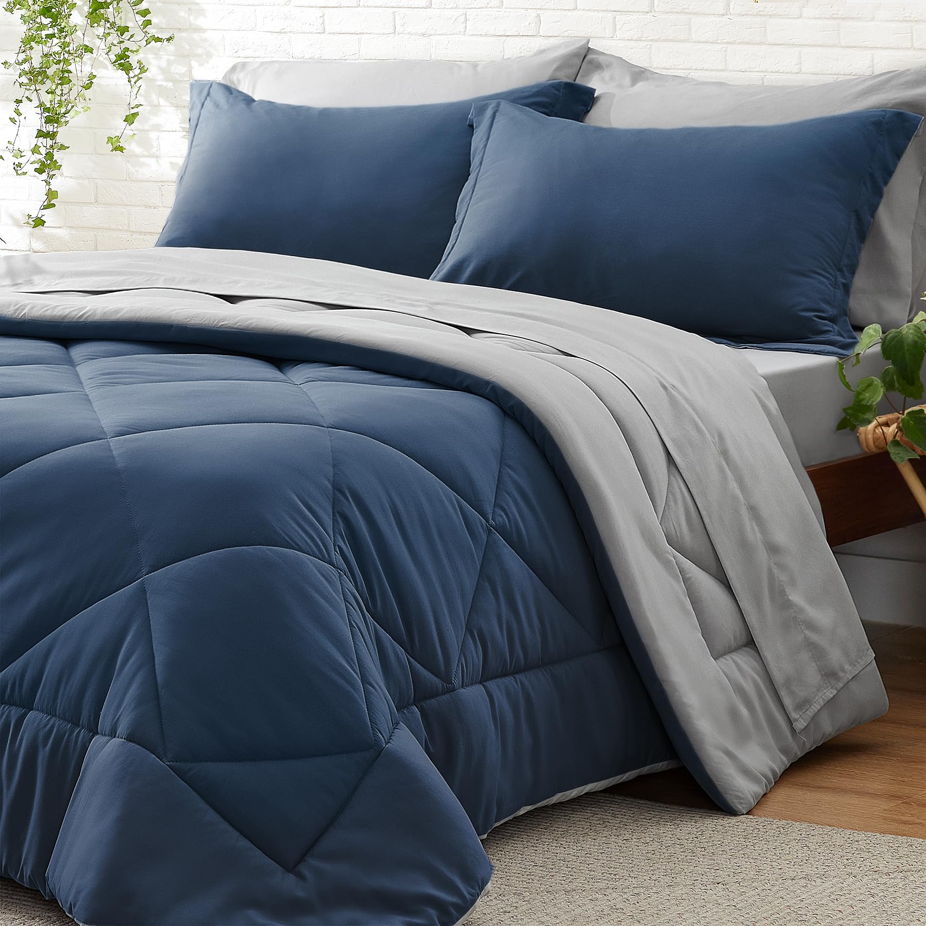 BEDELITE King Size Comforter Set 7 Pieces Bed in A Bag - Soft ...