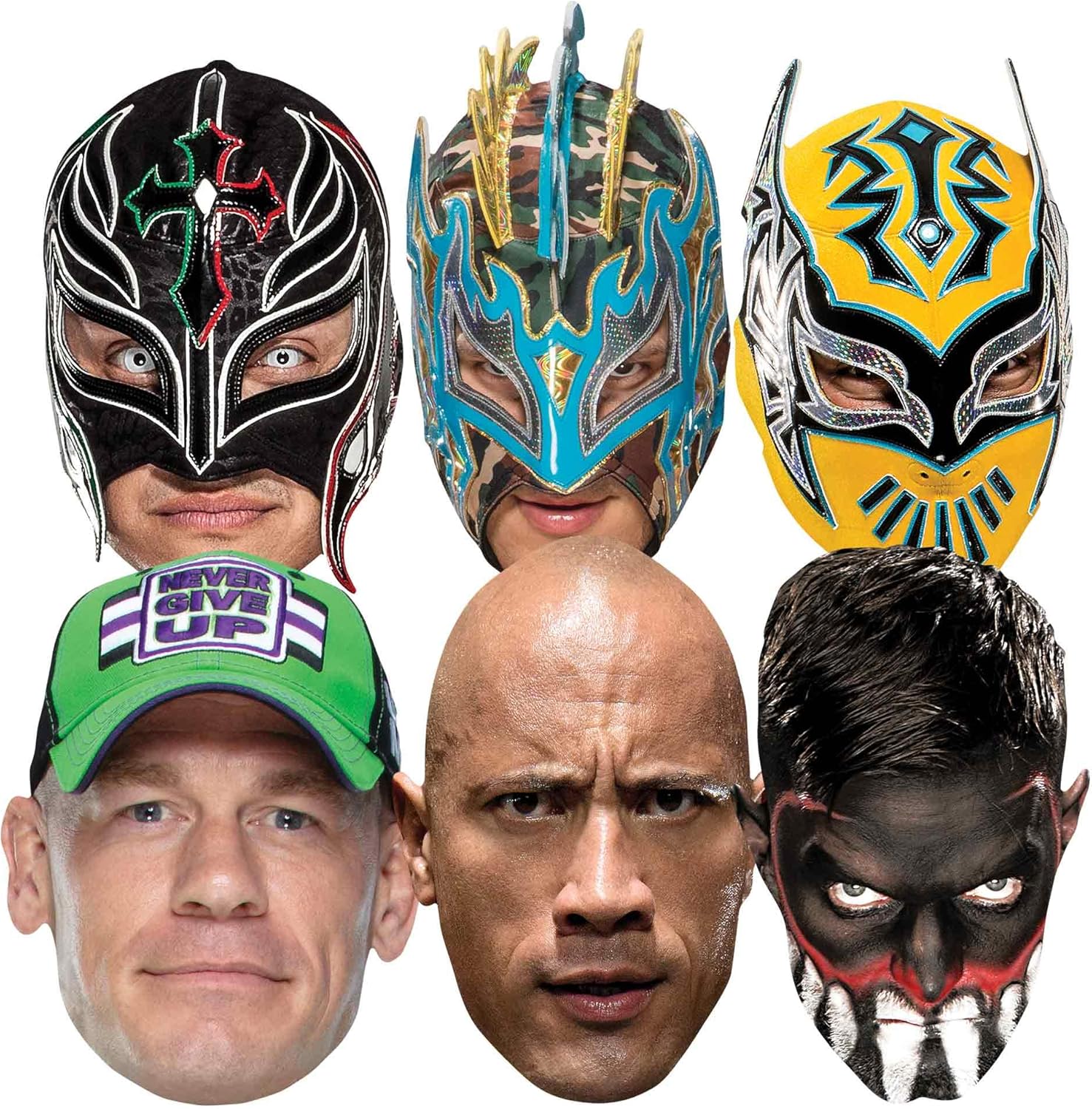 Star Cutouts Ltd SMP421 WWE Multipack Wrestler Masks Includes Sin Cara ...