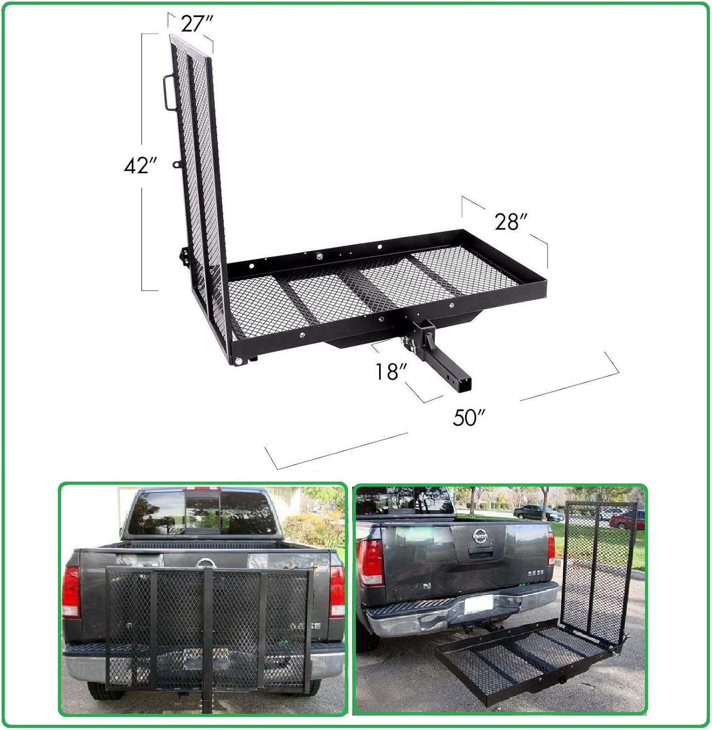 Amazon.com: Premium Heavy Duty Steel Mobility Wheelchair Carrier Rack ...