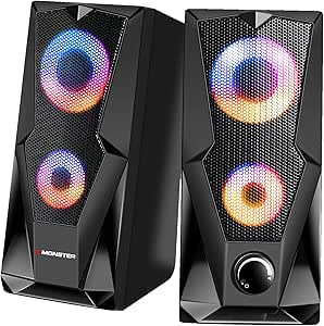 Amazon.com: Monster Premium USB-Powered Stereo Speaker Set with Multi ...