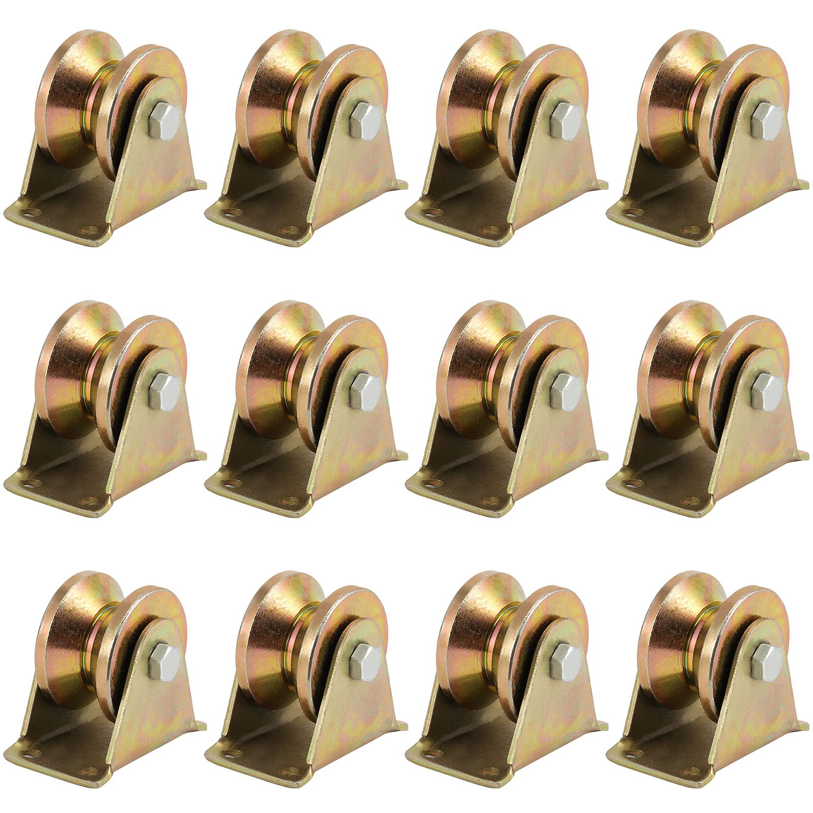 HAKZEON 12 PCS 2 Inch V Groove Wheel, V Type Casters with Bracket ...