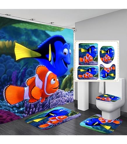 Finding Nemo Shower Curtain Finding Nemo | Dory And Nemo Pattern