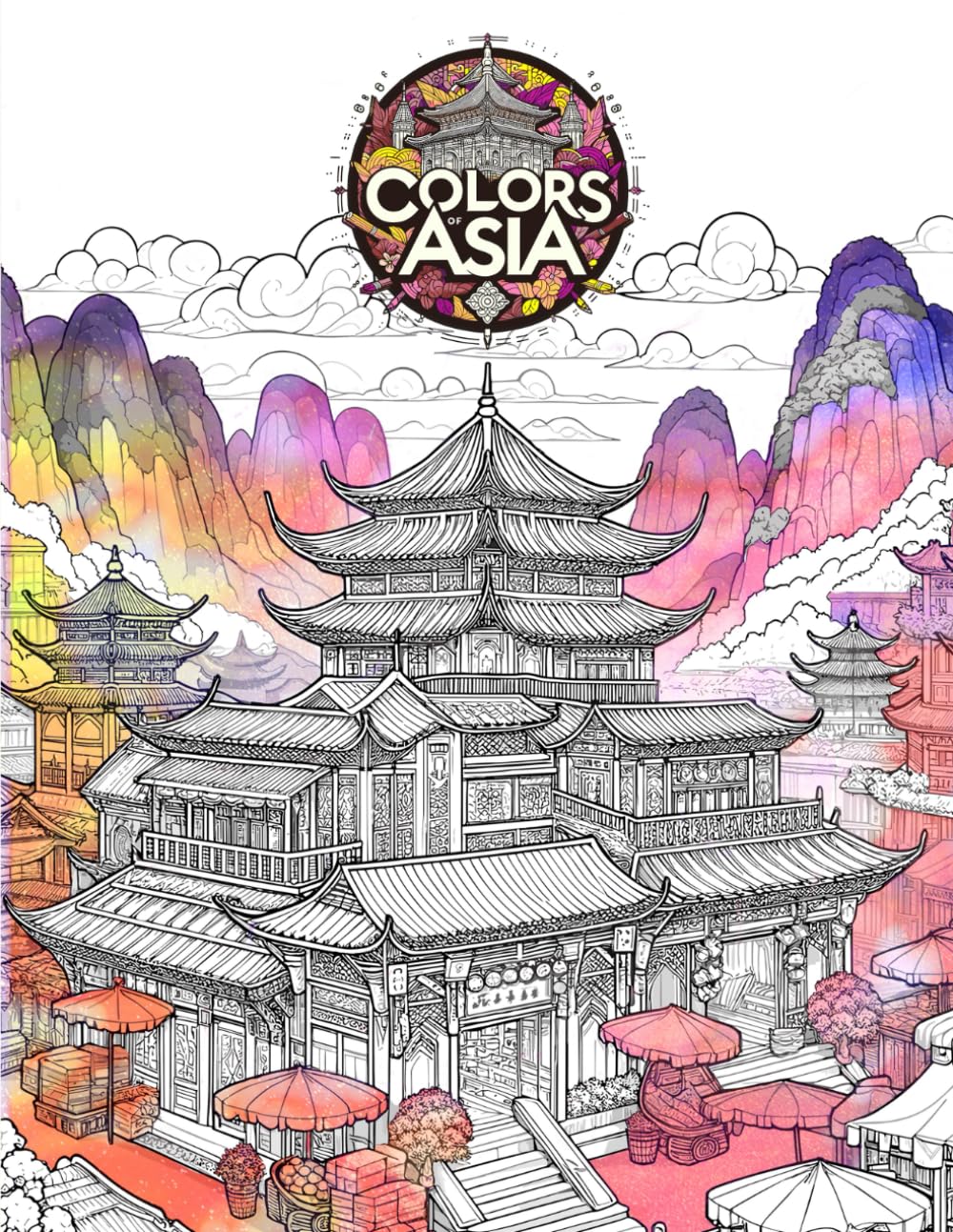Mua Colors of Asia: Traditional Asian Architecture Coloring Book: An ...