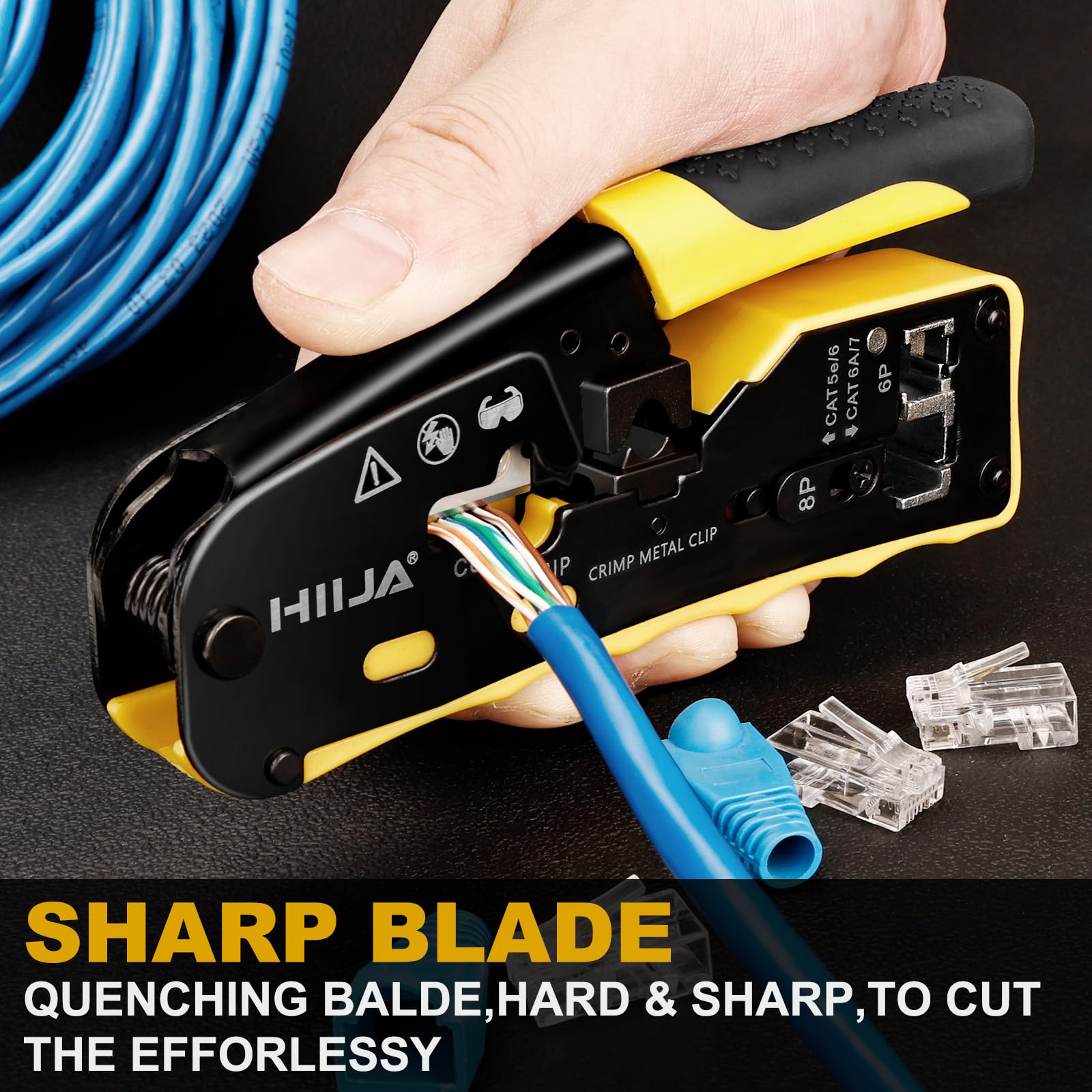 Mua RJ45 Crimp Tool Kit Pass Through Ethernet Crimping Tool All-in-one ...