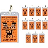 Amazon.com : Visitor Pass Badges - PVC Plastic (Custom Printed with ...