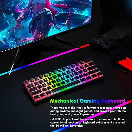 Mua Ractous RTK61 60% Mechanical Gaming Keyboard with PBT Pudding ...