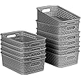 Amazon.com: 12 Pack Plastic Storage Baskets, Small Baskets for ...