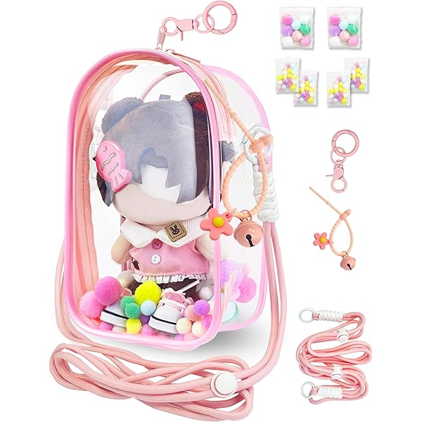 Vinyl Display Case 20CM Plush Doll Out Bag Transparent Cotton Doll ...