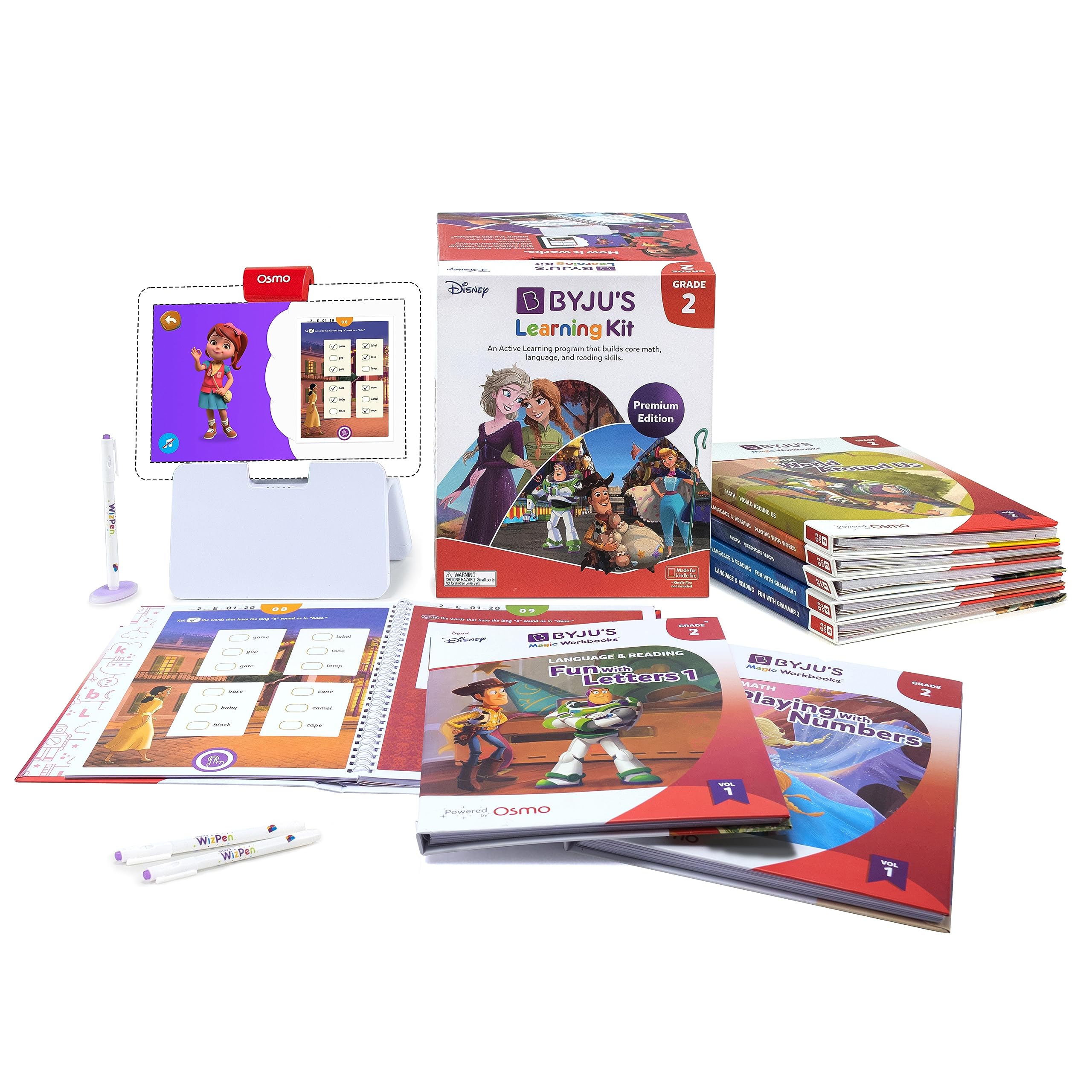 BYJU’S Learning Kits: Disney, 2nd Grade Premium Edition (App + 8 ...