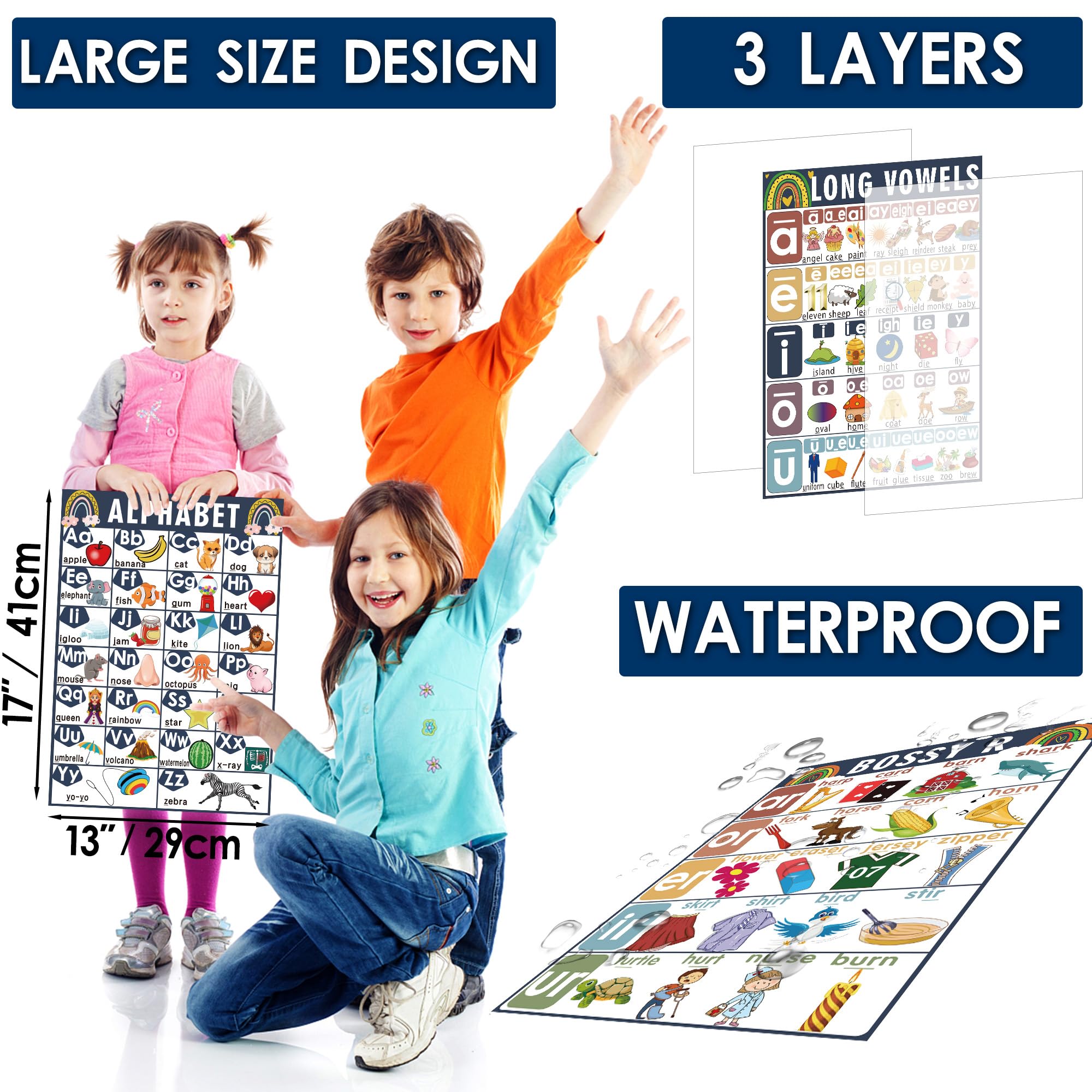 Mua 16 Sound Wall Classroom Phonics Language Arts Charts for Kids ...