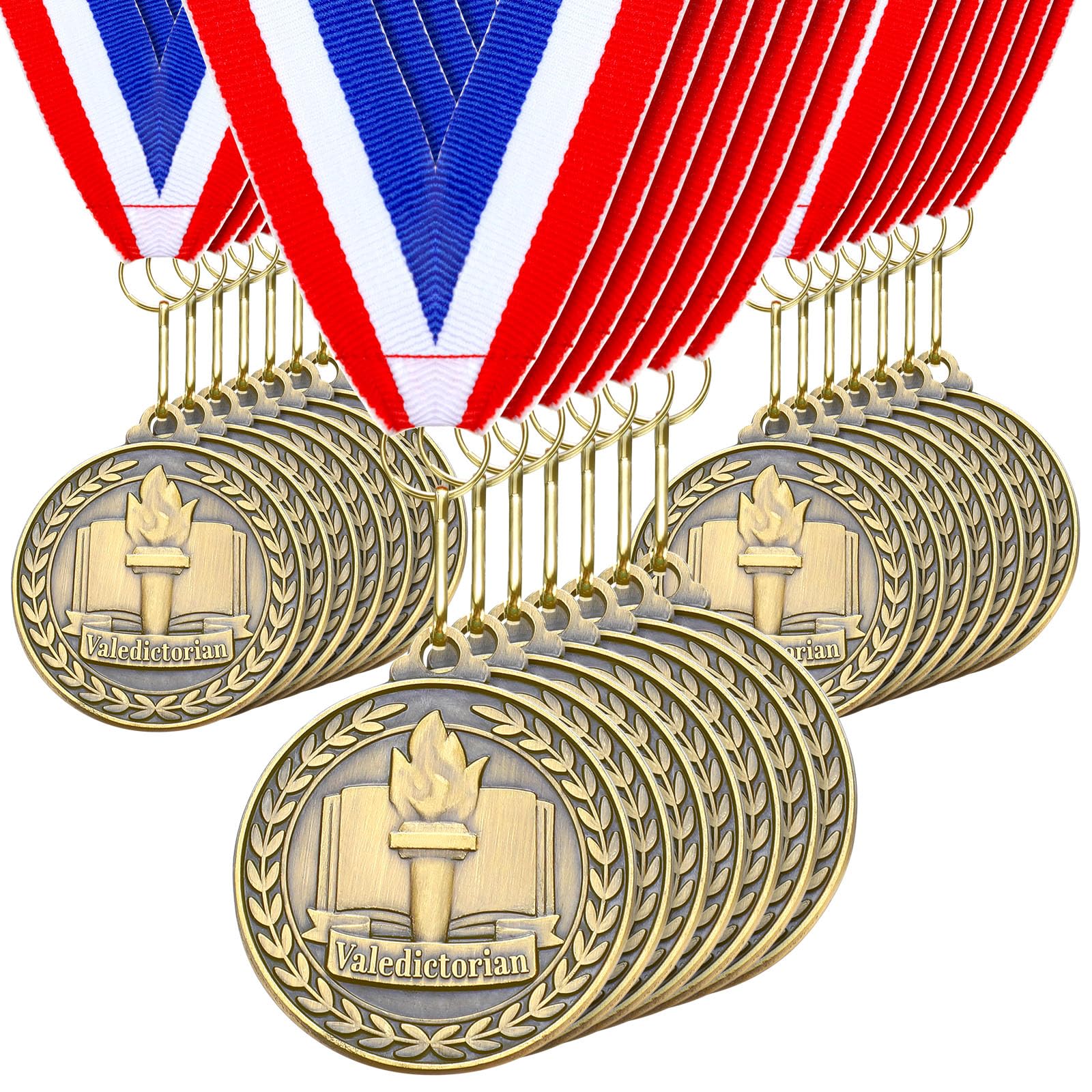 Quelay 30 Pcs 2'' Gold Valedictorian Salutatorian Award Medals Bulk for ...