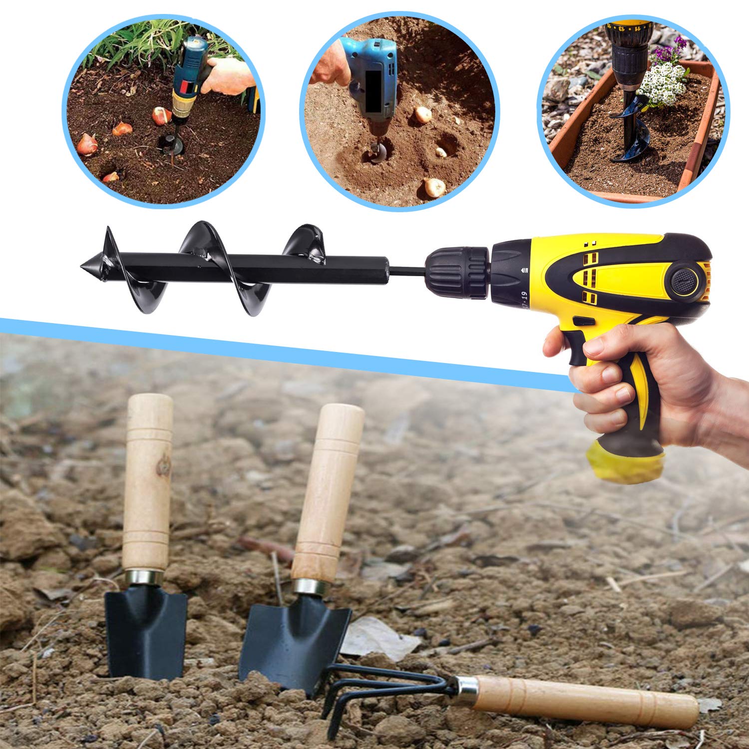 Drill Auger Bit Set Tool Garden Piece 3 Drill And Drive Hex 3 8 For drill-auger-bit-set-tool-garden-piece-3-drill-and-drive-hex-3-8-for