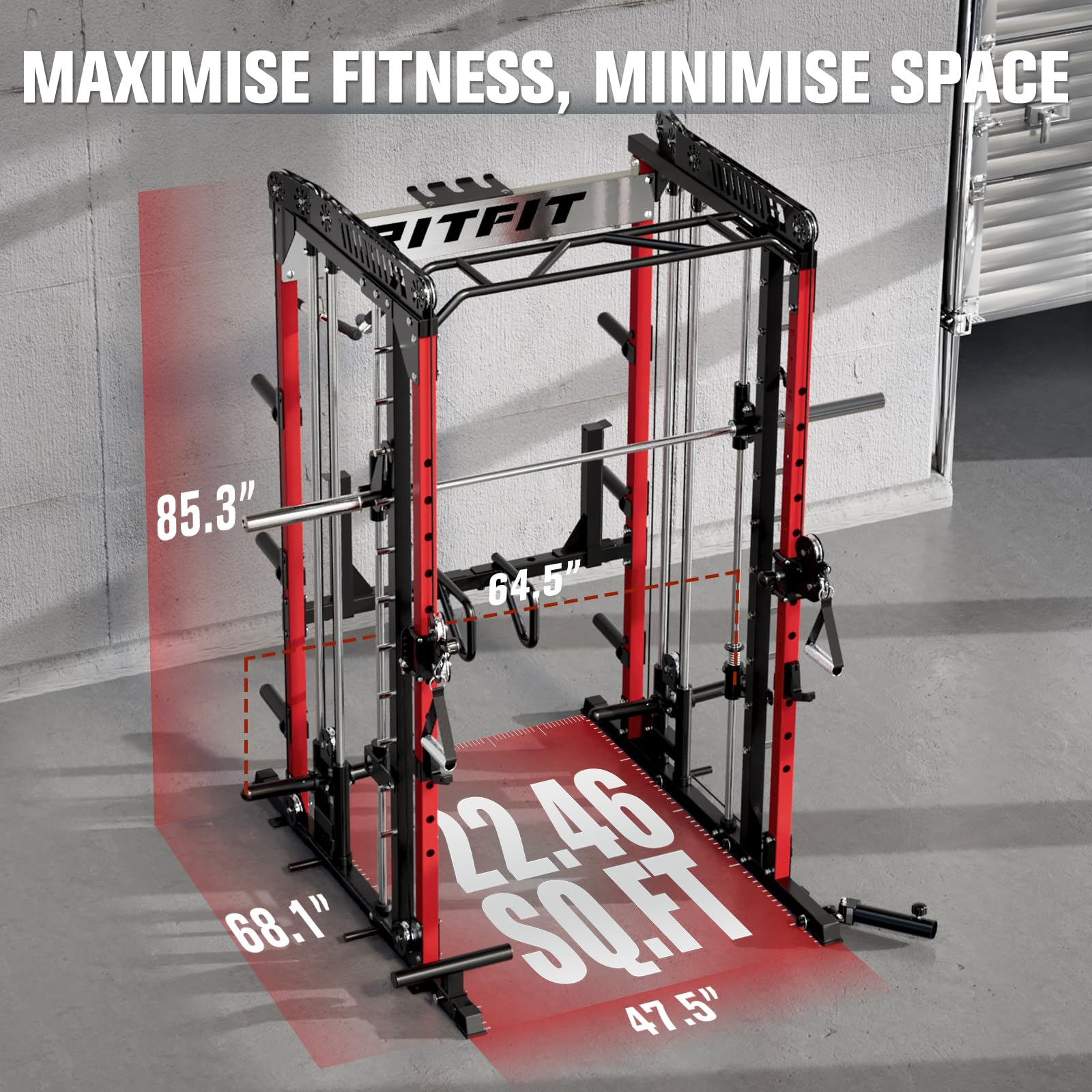 Mua RitFit M1 & M1 Pro Smith Machine with Cable Crossover System, Multi ...